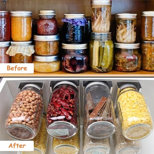 SYJHHWGS 2Pcs/Set Stylish Sealing Jar Rack Can Holder Stand for Hanging Kitchen Shelves and Under Cabinets Storage Solution