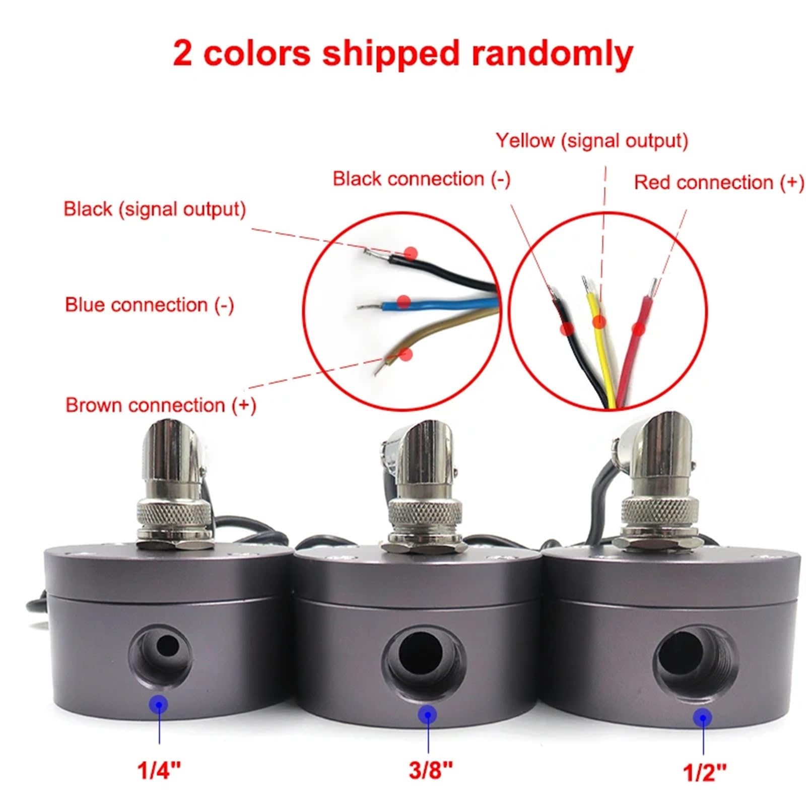 1/4" 3/8" 1/2" Oval Gear Flowmeter Aluminum Alloy 1.75Mpa Oil Flow Sensor Hall Sensor Suitable for Gas Stations DC5~18V(1/4")