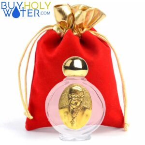 Holy Water Pope Francis Vial ✞ Pope Blessed Portable Bottle ✞ The Only Authentic Certified Holy Water Font Online ✞ Vatican Direct Baptism Wedding Christian Catholic God Jesus Religious Gift (Gold)