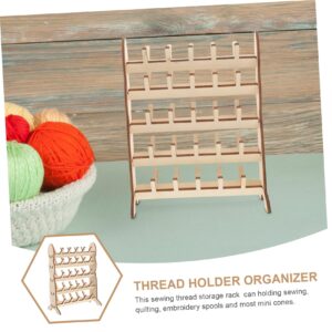 GRADENEVE Spool Stand Desktop Thread Holder Sewing Thread Holder Spool Organizer Thread Spool Holder Storage Stand for Spool Embroidery Thread Storage Sewing Thread Rack Knitting Tool Wooden