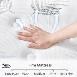 12 Inch Queen Mattress, Firm Supportive Mattress Designed with Tight Line & Thick Foam Edges for Back Sleepers & Stomach Sleepers, Euro Top Hybrid Memory Foam Mattress with Enhanced Pocket Spring