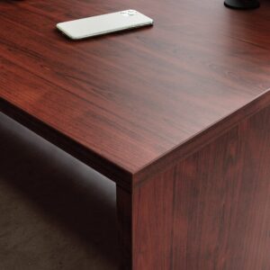 OfficeWorks by Sauder Affirm 60x30 Desk, 42" Return, Classic Cherry Finish