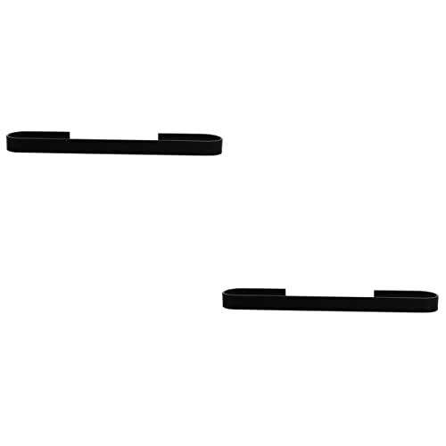 Towel Racks, Towel Rack Sets Nail Free Towel Rack Metal Cabinets Kitchen Cabinet Bathroom Towel Adhesive Hanger Bath Towel Rack Practical Towel Rack/Black*2Pcs/45 * 7 * 3Cm*2Pcs