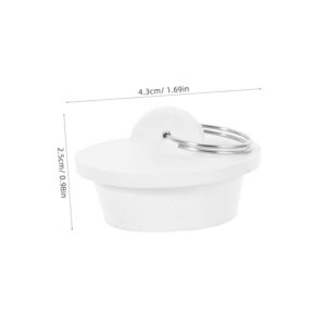 IWOWHERO Kitchen Water Plug Shower Faucet Cover Bath Tub Drain Stoppers Pool Plug Caps Sink Stopper Drain Plug Drain Cover Tub Stopper Bathtub Drain Stopper Sink Bathtub Plug Rubber White