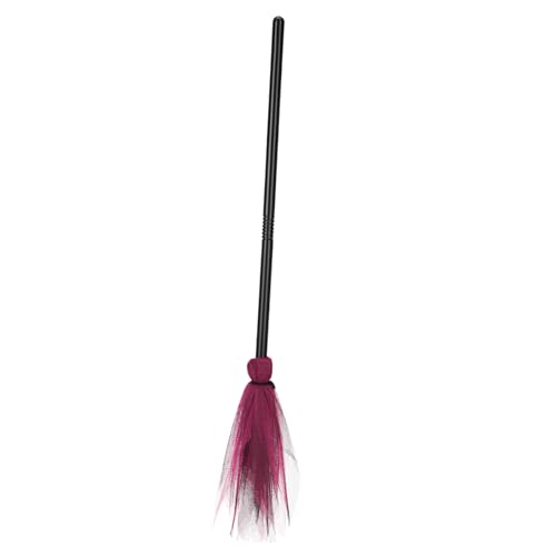 GRADENEVE Halloween Broom Halloween Costume Party Supplies Pot Accessoire Indoor Broom Garden Broom Witch Costume Miracle Broom Witch Broomstickbroom Handles Cosplay Broomstick for Mesh Rosy