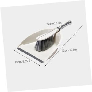 PLAFOPE 2pcs Cleaning Brush Desktop Cleaning Supplies Keyboard Dustpan Brush Cleaning Tool for Table Micro Brushes Desktop Cleaning Broom Car Broom Miniature Dustpan and Brush Beige