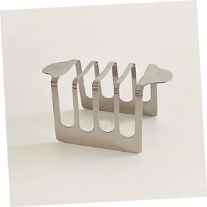 PHENOFICE Toast Rack Accessories for Display Shelf Show Rack Sign Kitchen Bread Rack Stainless Air Fryer Pans Metal Toast Stand Toast Storage Holder Metal Bread Rack Silver Stainless Steel