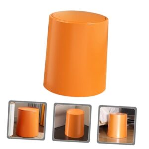 Outanaya Garbage Can Waste Container Desktop Waste Garbage Bin Dog Proofs Trash Bin Vanity Waste Bin Hotel Trash Can Under Desk Trash Can Bathroom Wastebasket Garbage Holder Plastic Orange