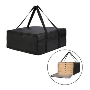 JISADER Insulated Delivery Bag Pizza Carrier Professional for Deliveries Grocery Bag Pizza Warmer Bag for Outdoor Catering, 50x50x15CM