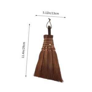 HONMEET 2pcs Small Broom Handheld Broom Sweeper Broom Household Cleaning Tool Brush for Desk Mini Corn Broom Kitchen Countertop Broom Counter Cleaning Broom Asian Straw Soft Broom Palm