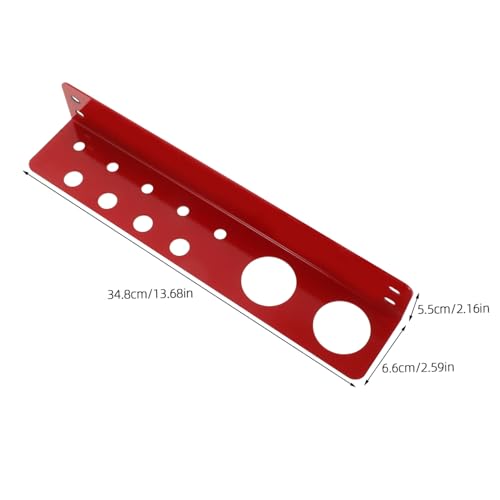 IWOWHERO Storage Hanging Board Storage Rack Tools Tool Holder Pegboard Accessory Shelf for Garage Tool Pegboard Organizer Warehouse Tool Shelf Garage Tool Shelf Rack for Hardware Red Steel