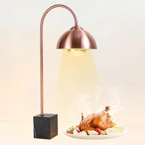 250w Catering Heat Lamp, Food Warmer Lamp, Food Heat Lamps, Marble Base, All-Round Insulation, for Restaurant Kitchen Food Service Buffet Home