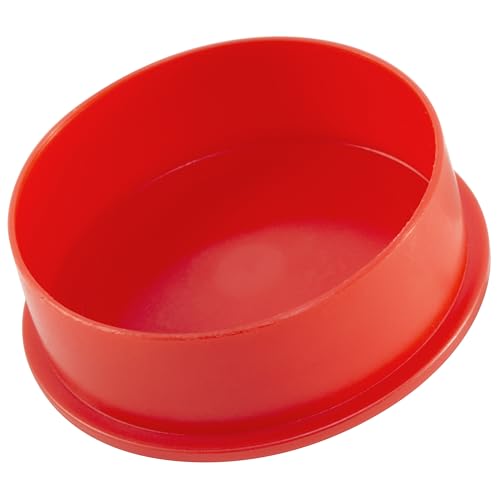 Caplugs EC-24 EC Series – Plastic Cap for Threaded Connectors, 20 Pack, Red LD-PE, Nominal Thread Size 1-1/2" Flanged, Protective Closures, Dirt and Moisture Seals, Finishing, Masking, Easy Removal