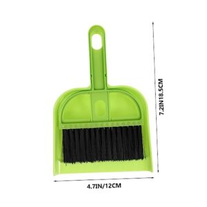 NULYLU 6 Sets Broom Dustpan Set Tiny Cleaning Broom Whisk Broom for Car Mini Hand Broom Small Broom Brush Desktop Cleaning Supplies Desk Mini Broom Brush Screen Cleaning Kit Pet Plastic