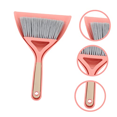 1 Set Broom Dustpan Set Pans Ceiling Fan Shovel Piso Car Cleaning Brushes Whisk Escobas Tiny Desktop Cleaning Supplies Household Cleaning Brush Mini Broom Mini Dustpan Plastic Pink Gogogmee