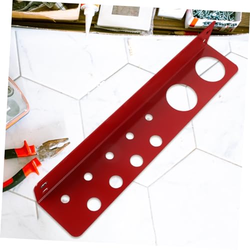 IWOWHERO Storage Hanging Board Storage Rack Tools Tool Holder Pegboard Accessory Shelf for Garage Tool Pegboard Organizer Warehouse Tool Shelf Garage Tool Shelf Rack for Hardware Red Steel