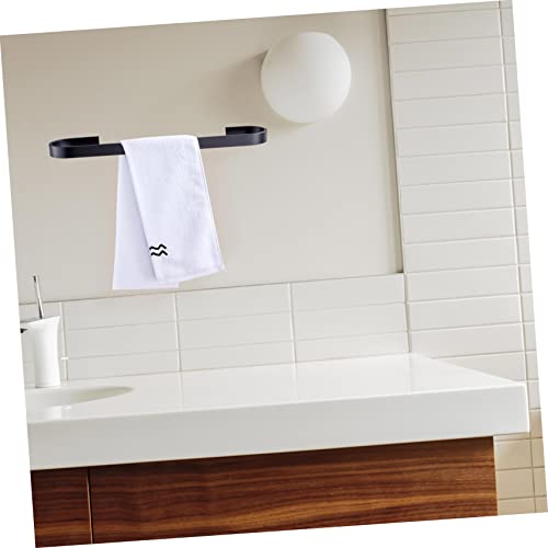 Towel Racks, Towel Rack Sets Nail Free Towel Rack Metal Cabinets Kitchen Cabinet Bathroom Towel Adhesive Hanger Bath Towel Rack Practical Towel Rack/Black*2Pcs/45 * 7 * 3Cm*2Pcs