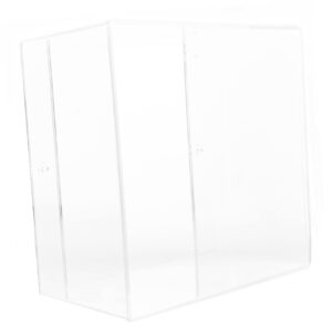 STOBAZA 3pcs Acrylic Storage Rack Storage Shelves Vinyl Record Display Vinyl Record Shelf Wall Record Holder Square Stand Clear Stand Wall Mount Organizer Clear Shelf Transparent