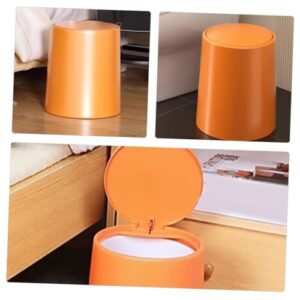 Outanaya Garbage Can Waste Container Desktop Waste Garbage Bin Dog Proofs Trash Bin Vanity Waste Bin Hotel Trash Can Under Desk Trash Can Bathroom Wastebasket Garbage Holder Plastic Orange