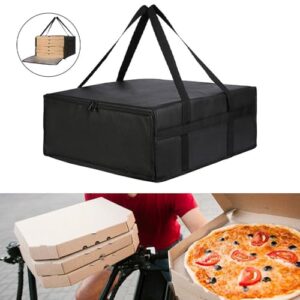 JISADER Insulated Delivery Bag Pizza Carrier Professional for Deliveries Grocery Bag Pizza Warmer Bag for Outdoor Catering, 50x50x15CM