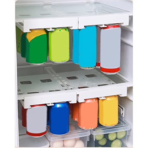 Argzm Beer and Drink Storage Rack for Fridge Convenient Refrigerator Beverages Slide Under Shelf Beer Cans Container