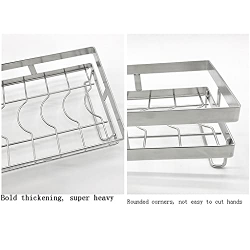 JUNXIAN Dish Rack Household Dish Storage Rack, Kitchen Dish Drying Rack, Dish Drying Storage Rack, Kitchen Storage Rack (Two Pieces) Dish Containers