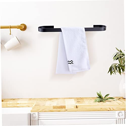 Towel Racks, Towel Rack Sets Nail Free Towel Rack Metal Cabinets Kitchen Cabinet Bathroom Towel Adhesive Hanger Bath Towel Rack Practical Towel Rack/Black*2Pcs/45 * 7 * 3Cm*2Pcs