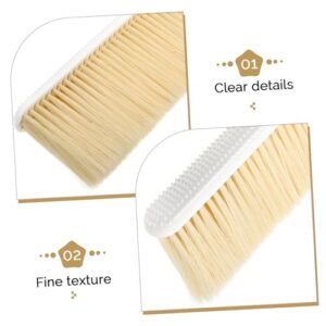 NOLITOY Dust Brush Soft Bristle Hair Brush Soft Brush Whisk Brooms Brush Grubber Carpet Cleaning Brush Cleaning Brushes for Household Use Hair Broom Handheld Broom Sofa Brush Beige The Pet