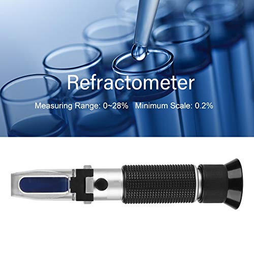 Professional Salinometer Refractometer, Food Salinity Tester Meter, 0 28% Accurate Measurement, with Automatic Temperature Compensation, Clear Calibration for Easy Reading, Non