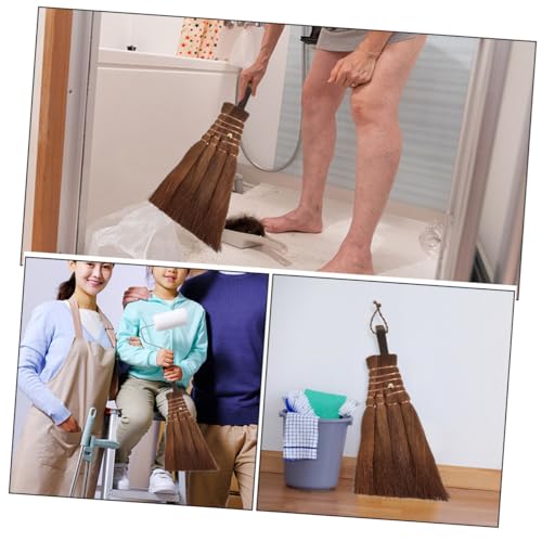 2pcs Small Broom Desk Cleaning Brush Sweeping Hand Handle Broom Small Hand Broom Small Cleaning Broom Kitchen Countertop Broom Manual Palm Broom Desk Dust Broom Light Brown Wood Unomor