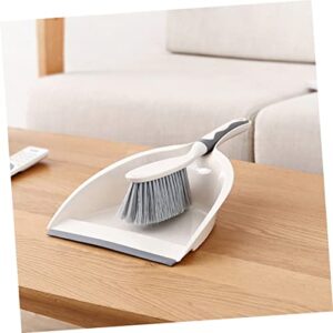 PLAFOPE 2pcs Cleaning Brush Desktop Cleaning Supplies Keyboard Dustpan Brush Cleaning Tool for Table Micro Brushes Desktop Cleaning Broom Car Broom Miniature Dustpan and Brush Beige