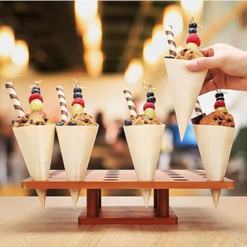 Argzm Convenient Ice Cream Display Stand with Detachable Structure Square Sushi Shelf with Holes for Parties and Gatherings