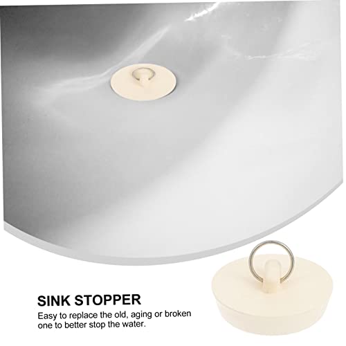 WOONEKY 6pcs Rubber Sink Stopper Kitchen Sink Plug Bath Plugs Drain Stopper Bathroom Drain Cover Bathtub Stoppers Bathroom Sink Stopper Bathtub Drain Bath Tub Stoppers Drain Plug White