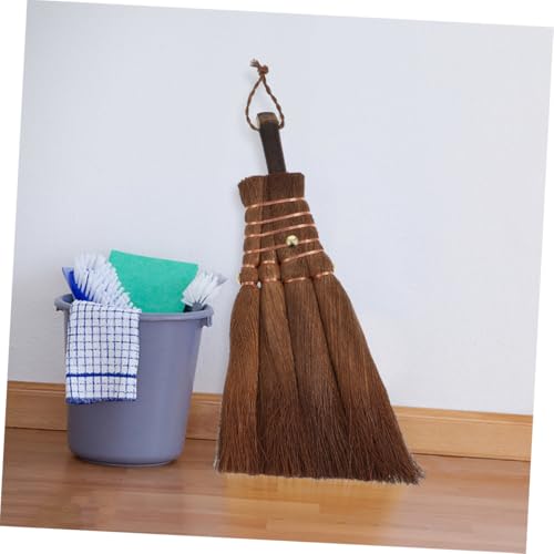 2pcs Small Broom Desk Cleaning Brush Sweeping Hand Handle Broom Small Hand Broom Small Cleaning Broom Kitchen Countertop Broom Manual Palm Broom Desk Dust Broom Light Brown Wood Unomor