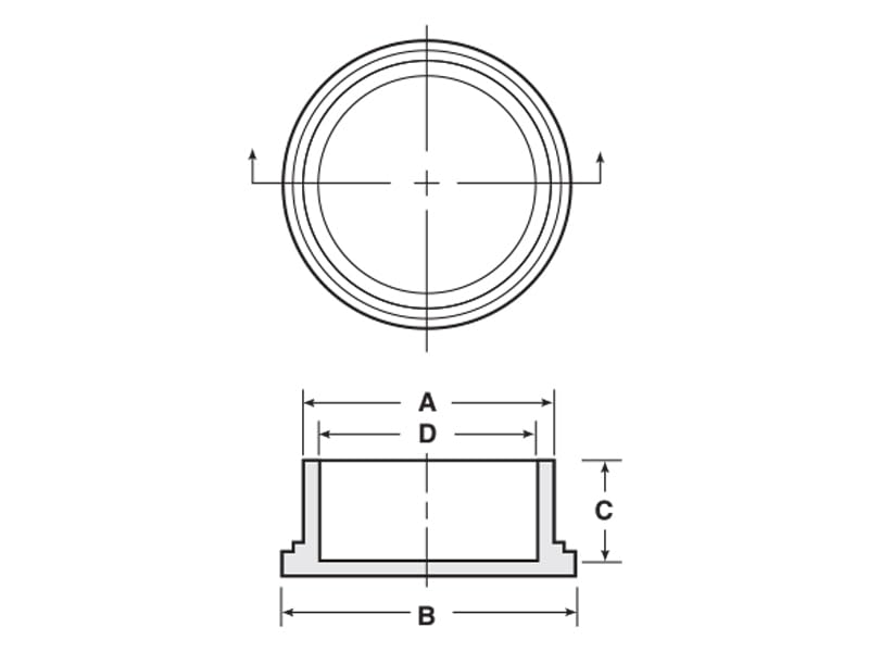 Caplugs EP-36 EP Series – Plastic Plug for Threaded Connectors, 8 Pack, Yellow LD-PE, Nominal Thread Size 2-1/4"-16 Flanged, Dust & Impact Protection, Fit Smooth Cylindrical Surfaces, Easy Removal