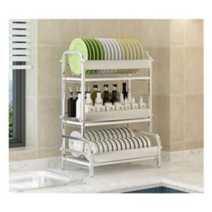 junxian dish rack kitchen dish drying rack dish drying storage rack household dish storage rack 3 layer storage rack dish containers(a)