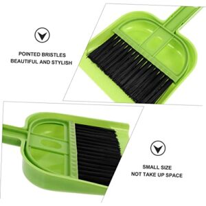 NULYLU 6 Sets Broom Dustpan Set Tiny Cleaning Broom Whisk Broom for Car Mini Hand Broom Small Broom Brush Desktop Cleaning Supplies Desk Mini Broom Brush Screen Cleaning Kit Pet Plastic