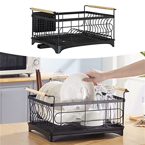 JUNXIAN Dish Rack Dish Storage Rack Kitchen Dish Drainer Dish Rack Dish Drying Rack Organizer Multifunctional Storage Home Supplies Dish Containers