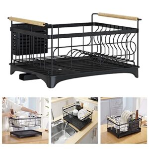 JUNXIAN Dish Rack Dish Storage Rack Kitchen Dish Drainer Dish Rack Dish Drying Rack Organizer Multifunctional Storage Home Supplies Dish Containers