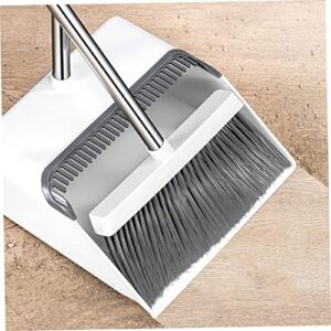 PLAFOPE 1 Set Home Cleaning Supplies Stand up Pan Standing Dustpan Pet Broom Cleaning Dustpan Kitchen Cleaning Outdoor Flooring Garden Broom Handheld Broom Cleaning Kits Stainless Steel