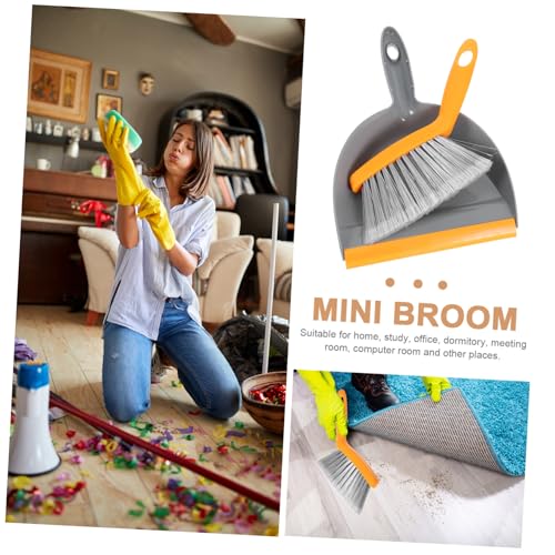 BCOATH 1 Set Broom Dustpan Set Car Interior Cleaning Brush Car Gaps Brush Mini Cleanning Whisk Broom Small Countertop Broom Small Cleaning Brush Handheld Broom Car Detailing Brush Pp