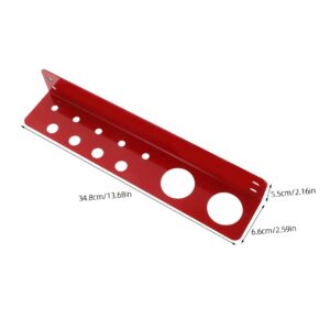 KONTONTY Storage Hanging Board Storage Rack Tools Garage Tool Holder Wall Mount Rack Pegboard Holder Pegboard Organizer Shelf for Hardwares Garage Organization Holder Wall Rack Red Steel