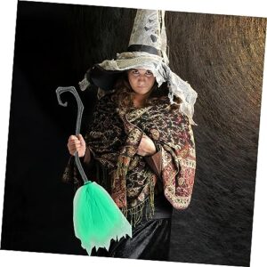 HONMEET Witches Flying Broomstick Plastic Halloween Broom Decoration Mesh Detachable Witch Broom Witch Cosplay Broom