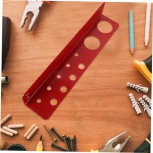 IWOWHERO Storage Hanging Board Storage Rack Tools Tool Holder Pegboard Accessory Shelf for Garage Tool Pegboard Organizer Warehouse Tool Shelf Garage Tool Shelf Rack for Hardware Red Steel