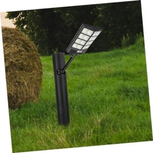 OFFSCH 1 Set Solar Street Light Bracket Street Light Pole Light Mount Street Light Accessory Solar Spotlight Solar Spot Light Pole Light Supplies Solar Light Poles Black Galvanized Steel