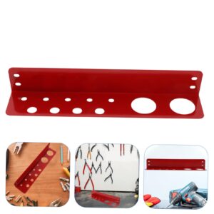 SOESFOUFU Storage Hanging Board Tools Workshop Storage Rack Garage Organization Holder Shelf for Garage Tool Garage Tool Shelf Wall Mount Drill Hanger Hardware Storage Rack Steel Red