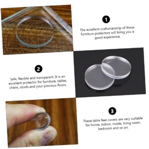 CRILSTYLEO 30pcs Gasket Clear Desk Protector Furniture Gripper Table Protector Pad Anti-Slip Pads Non Furniture Pad Cabinet Buffer Pad Flooring Spacers Furniture Bumper Pad Transparent Rubber