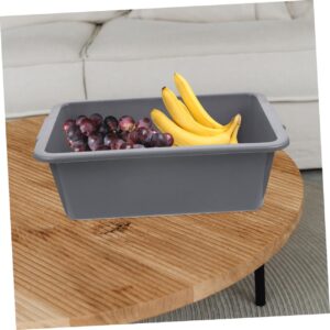 ABOOFAN 2pcs Box Storage Basket Dish Washing Tub Dish Wash Basin Commercial Bus Tub Dish Basin Dishwashing Tub Fruit Container Rectangular Bus Tubs Food Washing Bowl Large Bus Tubs Grey Pp