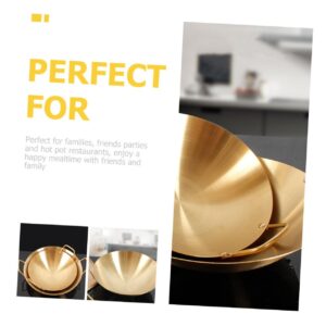 Garneck Amphora Golden Pot Frying Pan Ramyun Pot Ramen Noodles Pan Soup Pan Seafood Making Seafood Pot Cooking Utensil Stainless Pot Golden Ramen Pot Omelet Paella Pans Stainless Steel