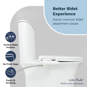 LUXE Bidet NEO 120 White Ultimate Upgrade Bundle - Self-Cleaning Non-Electric Bidet Attachment, Comfort Fit Elongated Toilet Seat, Shutoff Valve T-Adapter, and Toilet Seat Bumpers